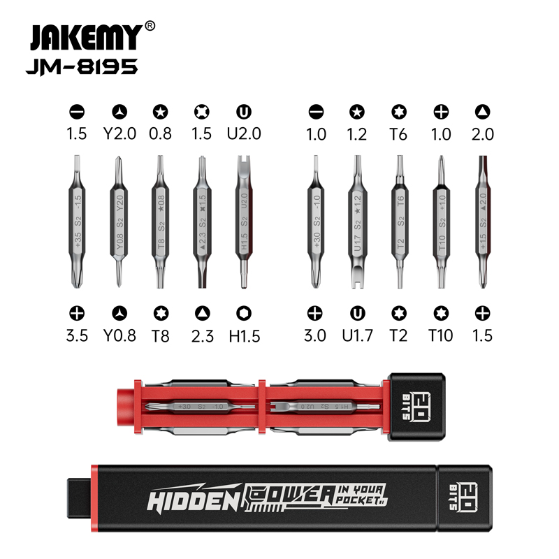 21 in 1 Square Handle Design Screwdirver JM-8195 - JAKEMY